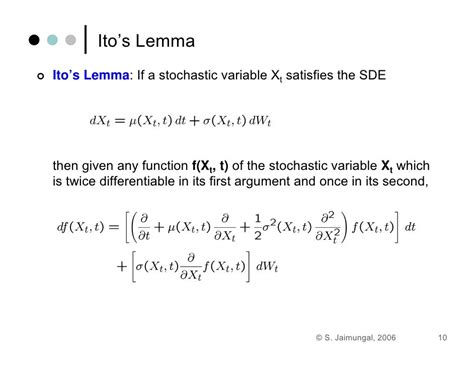 Stochastic Calculus Main Results
