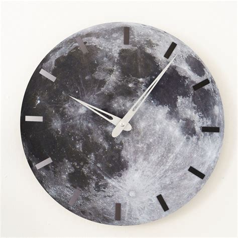 Moon Wall Clock Celestial Clock Space Clock Full Moon Wall Art Full Moon Decor Contemporary