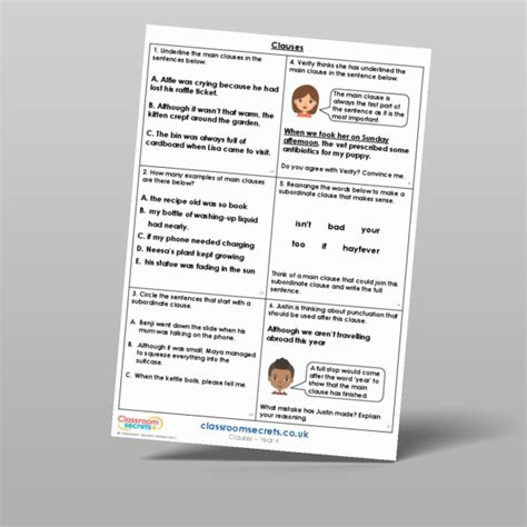 Year 4 Clauses Mixed Activity Resource Classroom Secrets