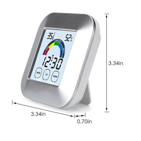 LCD Digital Thermometer Hygrometer สถานตรวจอากาศในรมสำหรบนาฬกาเซนเซอรอณหภมและความชนใน