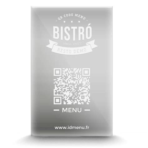 Support Plexiglass Pour Qr Code Id Menu