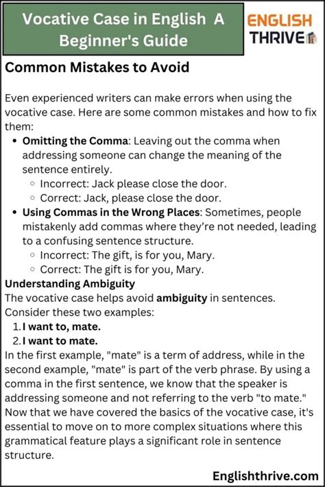 Vocative Case In English A Beginners Guide