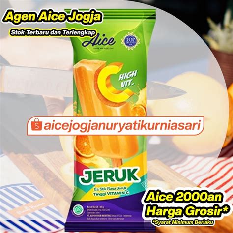 Jual Es Krim Aice Jeruk Isi 50 Ice Cream Aice Jeruk 1dus 2000an Shopee Indonesia
