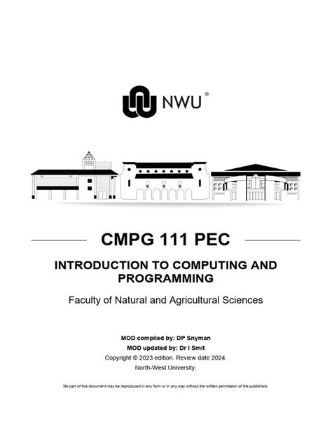 Cmpg 111 Pec 2024 Pdf Educational Assessment Computing