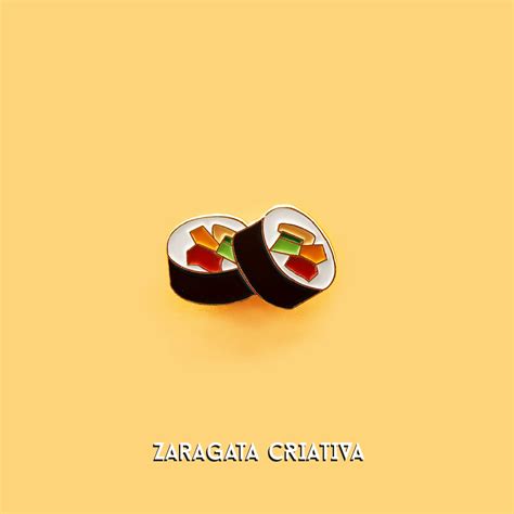 Pin Sushi Roll Zaragata Criativa