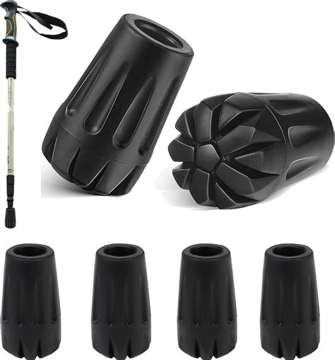 6 Pack Rubber Ferrules For Walking Sticks Non Slip Cane Tips Replacement End Caps For Standard