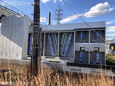 2nd train JR東豊田車両センターの洗車機が工事中の写真 TopicPhotoID 81905