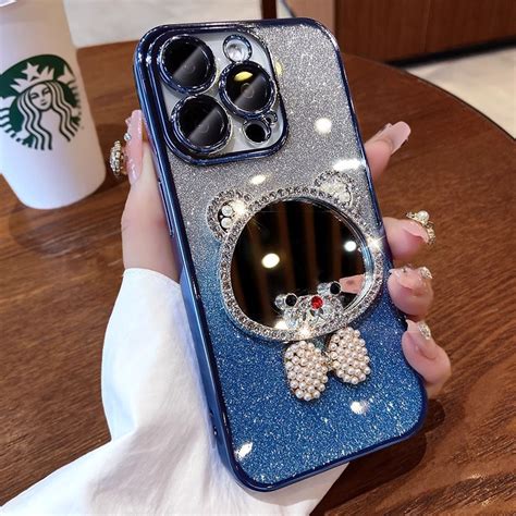 เคสโทรศัพท์สําหรับ Xiaomi Redmi 13c 12c 13 12 9a 9c 9t 10c 10a 5g ปกหลังน่ารักหมีกระจก Shopee