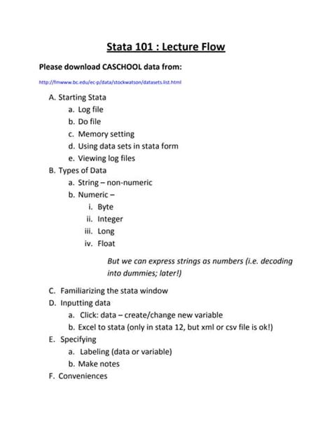 Stata 101 Pdf