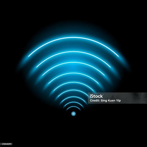 Wifi 조명 효과 파란색으로 빛나는 신호 센서가 인터넷 무선 연결을 파동합니다 무선 와이파이 기술 디지털 레이더 Rfid 또는 빛나는 조명 효과가 있는 수중 음파 탐지기