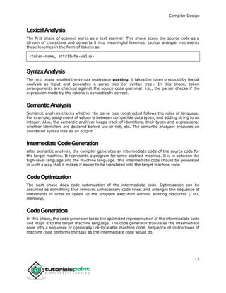Compiler Design Tutorial PDF