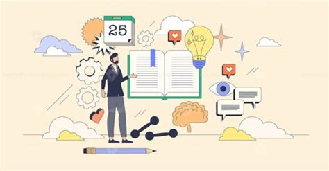 Personality Development With Self Growth Tiny Person Neubrutalism Concept Vectormine