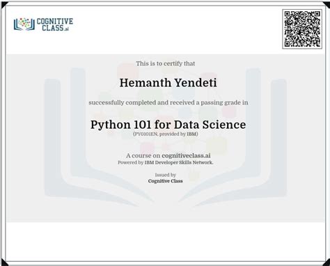 Hemanth Yendeti On Linkedin I Have Successfully Completed Python101