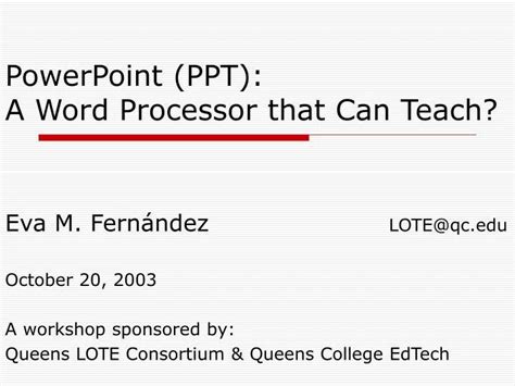 Ppt Powerpoint Ppt A Word Processor That Can Teach Powerpoint Presentation Id 5436626