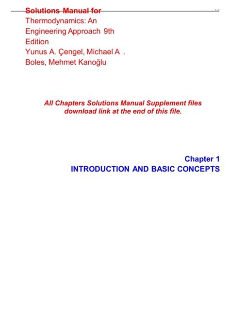 Solutions Manual For Thermodynamics An Engineering Approach 9th Edition By Yunus Çengel
