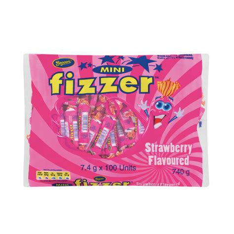 Beacon 100 Mini Fizzer Strawberry Flavoured Sweets 6 X 740g Shop