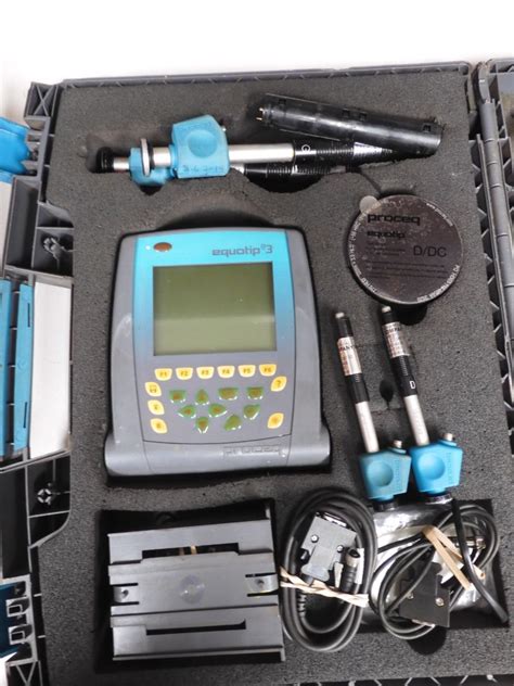 Proceq Equotip 3 Hardness Tester Kit 4 Probes Calibrated Cert PJ33 Bullseye Calibration
