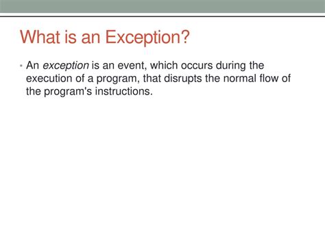 exceptions handling try catch blocks throwing exceptions ppt download