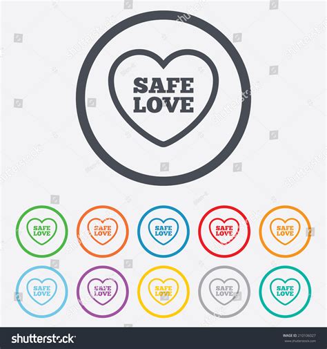 Safe Love Sign Icon Safe Sex Stock Vector Royalty Free Shutterstock