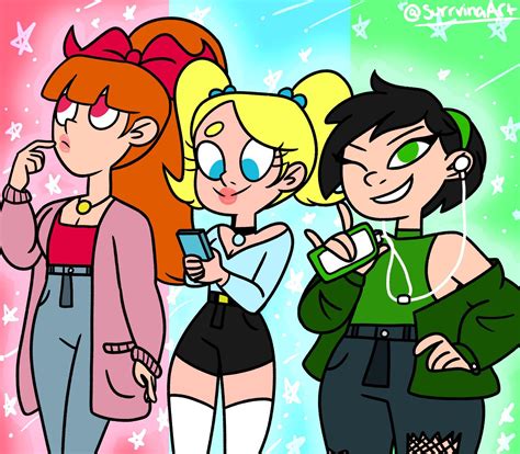 Powerpuff Girls Fan Art Iron On Machine Embroidered Patch Inspired