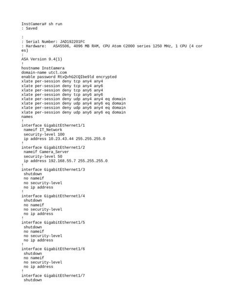 Firewall Config Cisco Inst Cctv Camera It Network Pdf Internet