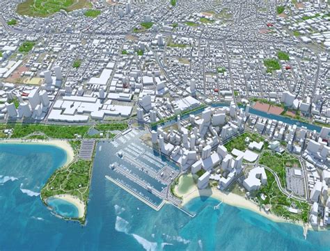 Honolulu City Hawaii Usa 3d Model Download City On
