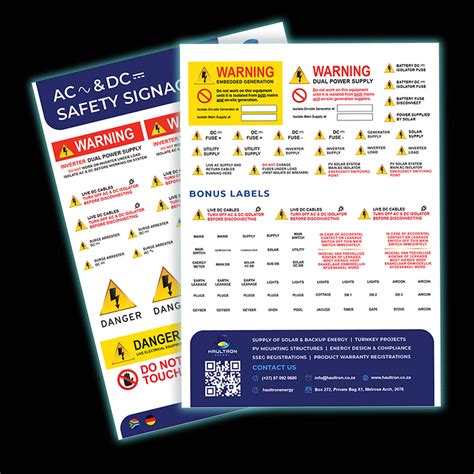 Ac And Dc Electrical Safety Labels For Backup And Solar Energy Systems