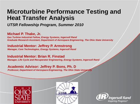 Pdf Microturbine Performance Testing And Heat Transfer Analysis · • Pp1 Full Scale Production