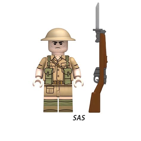 Ww2 United Kingdom 1st Infantry Division Sas Soldiers X10 — Brick Block Army