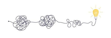 Premium Vector Complex Easy Simple Way From Start To Idea Chaos
