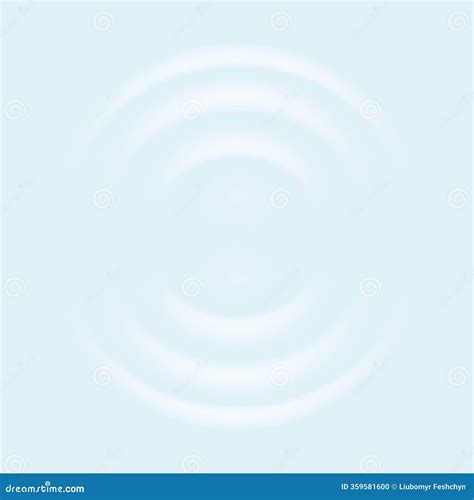 Water Ripple Effect Top View Realistic Caustic Drop Or Sound Wave