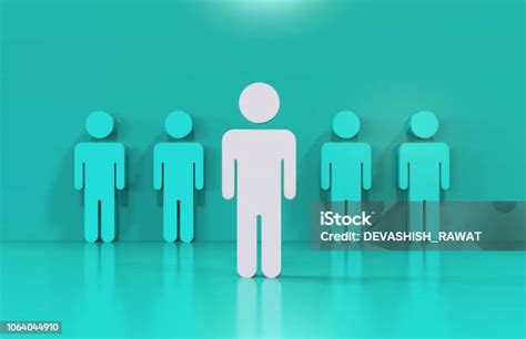 사람이 군중 3d 그림 서 군중 및 다른 창조적인 아이디어 개념에서 밖으로 서 리더십에 대한 스톡 사진 및 기타 이미지 리더십 개념과 주제 개성 개념 Istock