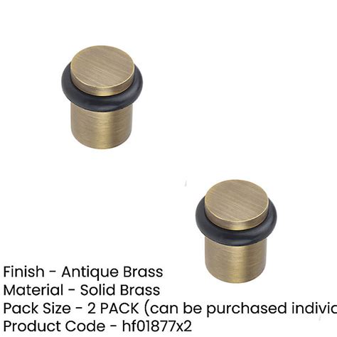2 Pack Elegant Antique Brass Door Stops For Home And Office Solid