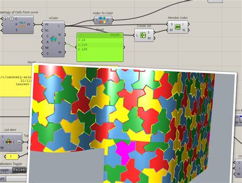 Randomly Select Objects And Create 4 Color Groups Grasshopper