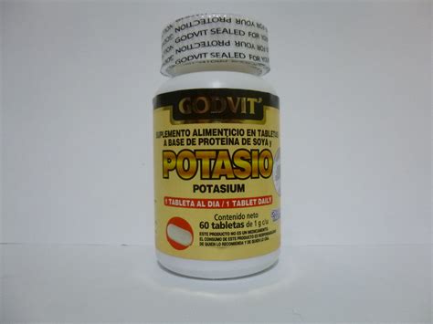 Potasio Tabletas Orgánicos Y Naturales