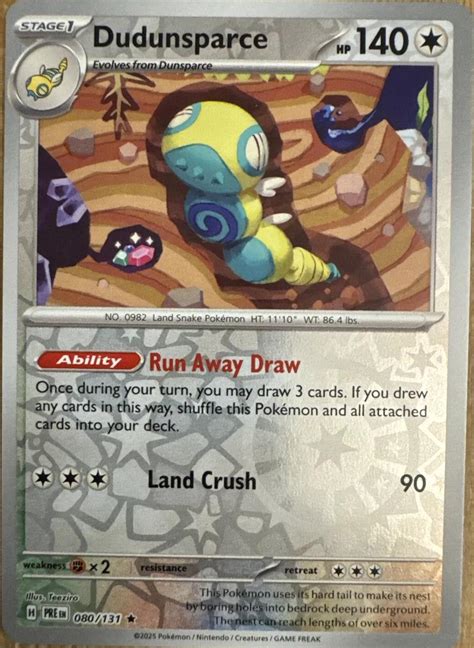 Dudunsparce [reverse] 80 Precios Pokemon Prismatic Evolutions