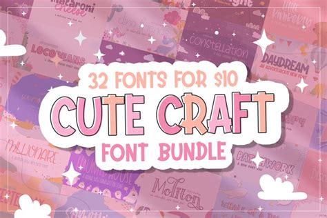 The Cute Craft Font Bundle