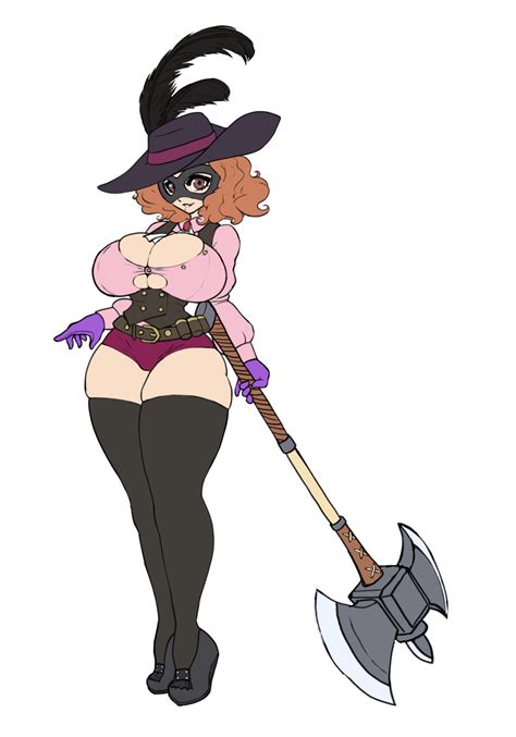 Rule 34 1girls Atlus Axe Big Breasts Black Socks Breasts Brown Eyes
