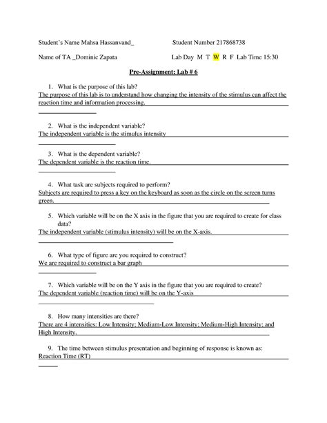 Lab 6 Pre Lab Assignment KINE3020 Babes Name Mahsa Hassanvand Babe Number 217868738