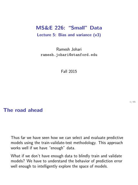 226 Lecture5 Prediction Download Free Pdf Ordinary Least Squares