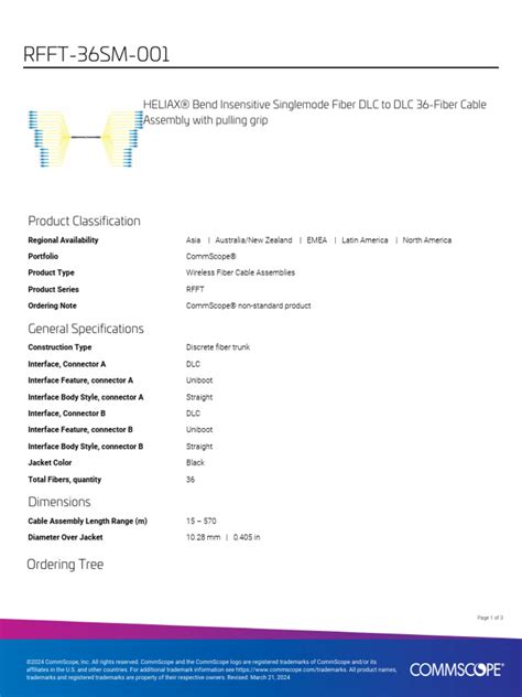 Rfft 36sm 001 Product Specifications Download Free Pdf Optical Fiber Electrical Connector