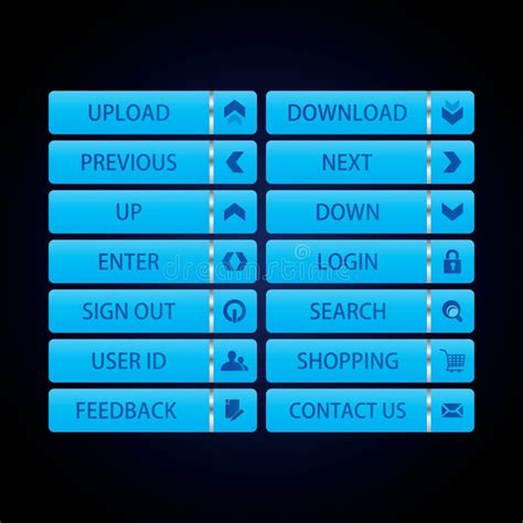 Web Design Buttons Theme Stock Illustration Illustration Of Globe