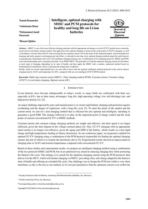 Pdf Intelligent Optimal Charging With Mssc And Pcm Protocols For Healthy And Long Life On Li