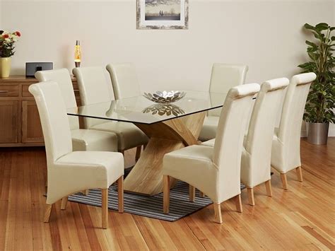 20 Photos Oak And Glass Dining Tables Sets