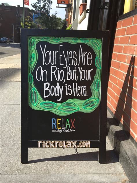Sidewalk Ads For Relax Massage Therapy Evan Silberman Nyc
