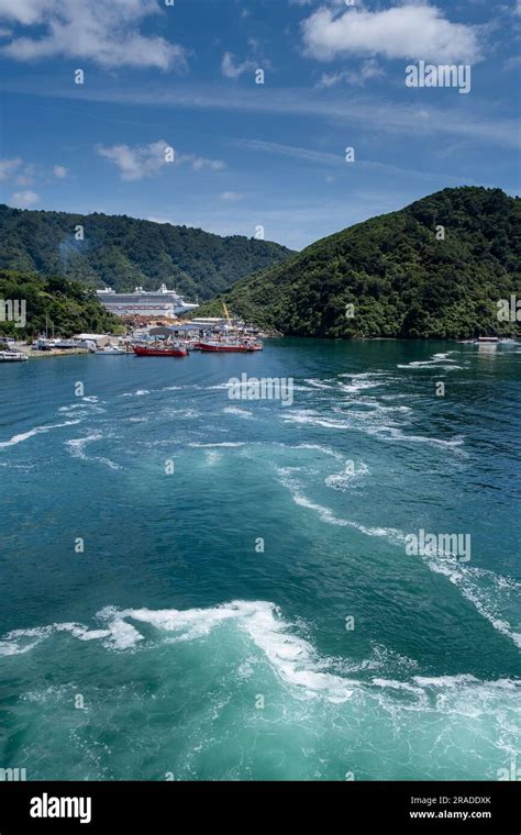Tourist Ferry Arrival In Picton On The Wellington To Picton Cook Strait