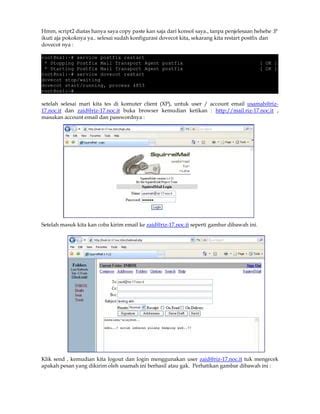 Tutorial Mudah Membuat Server Email Postfix Dovecot Squirrelmail Ubuntu Server 12 04