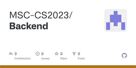 github msc cs2023 backend