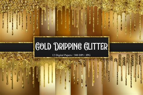 Dripping Glitter Background