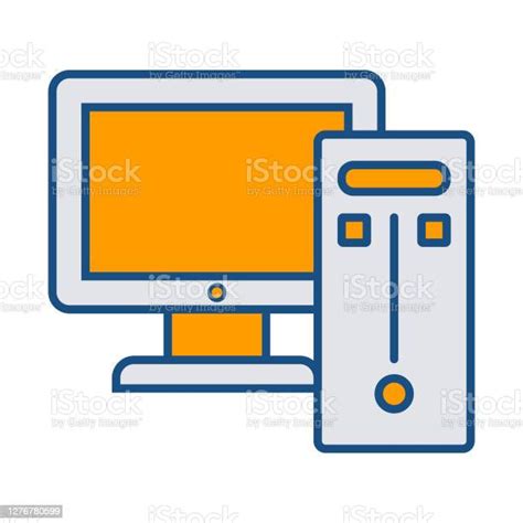 데스크톱 컴퓨터 아이콘 벡터 디자인 Pc 아이콘 0명에 대한 스톡 벡터 아트 및 기타 이미지 0명 데스크탑 컴퓨터 디자인 Istock